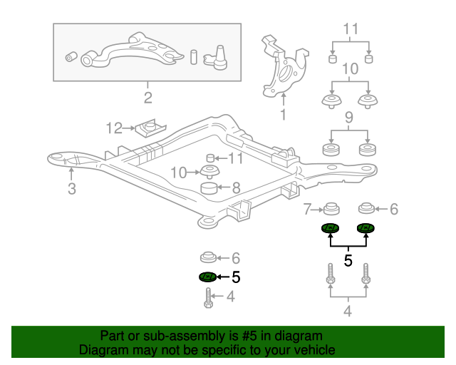 1995-2005 GM Drivetrain and Front Suspension Frame Insulator Retainer ...