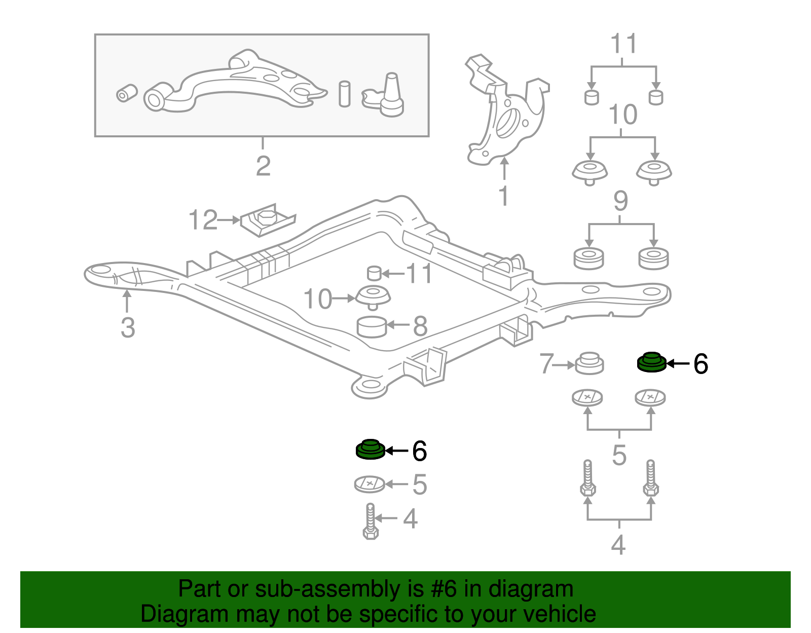 1998-2005 GM Engine Cradle Insulator 25665904 | OEM Parts Online