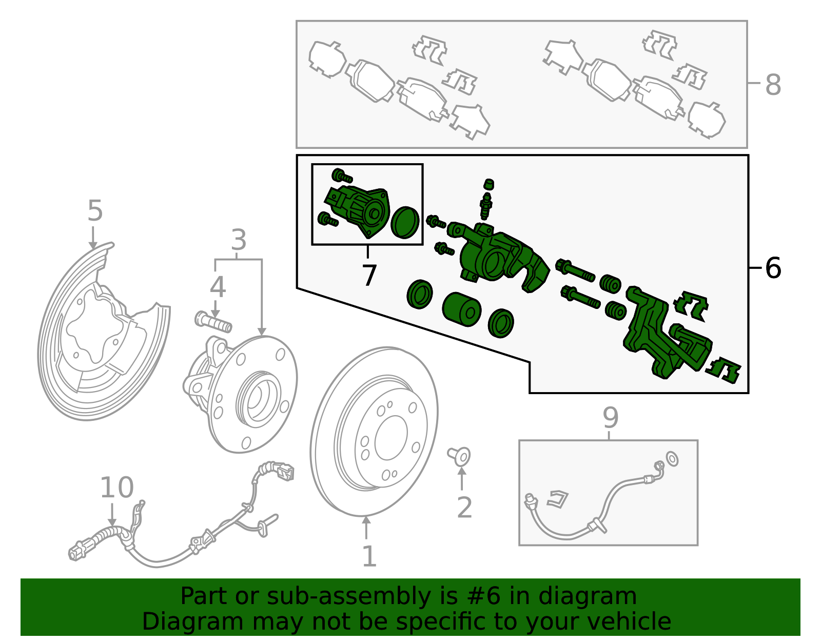 2017-2025 Honda CR-V Caliper Assembly 43019-TLA-A01 | Honda Factory Parts
