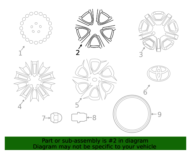 2022-2024 Toyota RAV4 Wheel Disc 42611-42A30 | OEM Parts Online