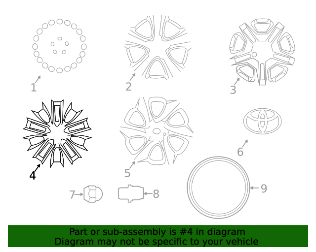 4261A-42130 - Wheel Alloy 19 Inch 2019-2021 Toyota RAV4 | Longo Toyota ...