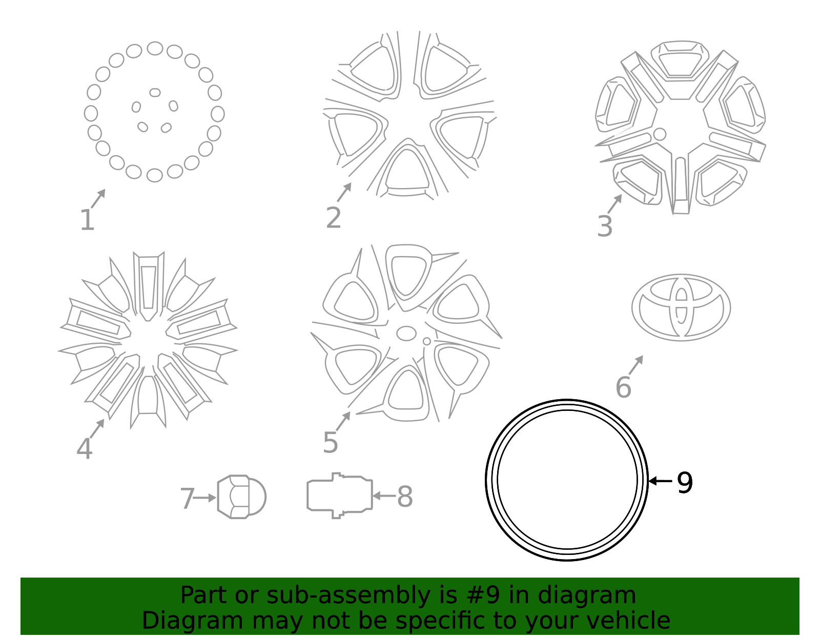 2019-2024 Toyota Spare Tire 4261B-42010 | Toyota Parts Center