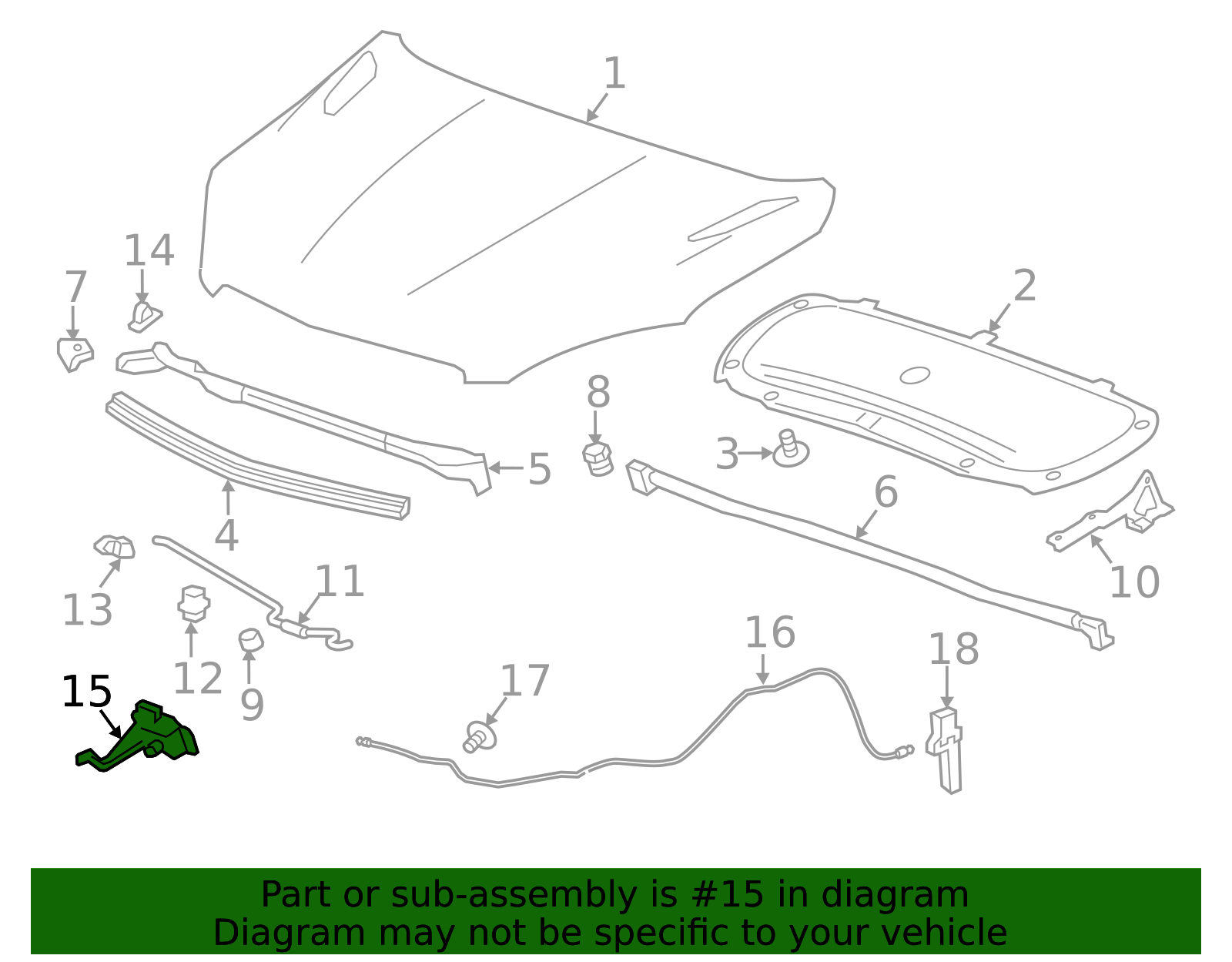 2019-2022 Chevrolet Trax Hood Primary and Secondary Latch 42750799 ...