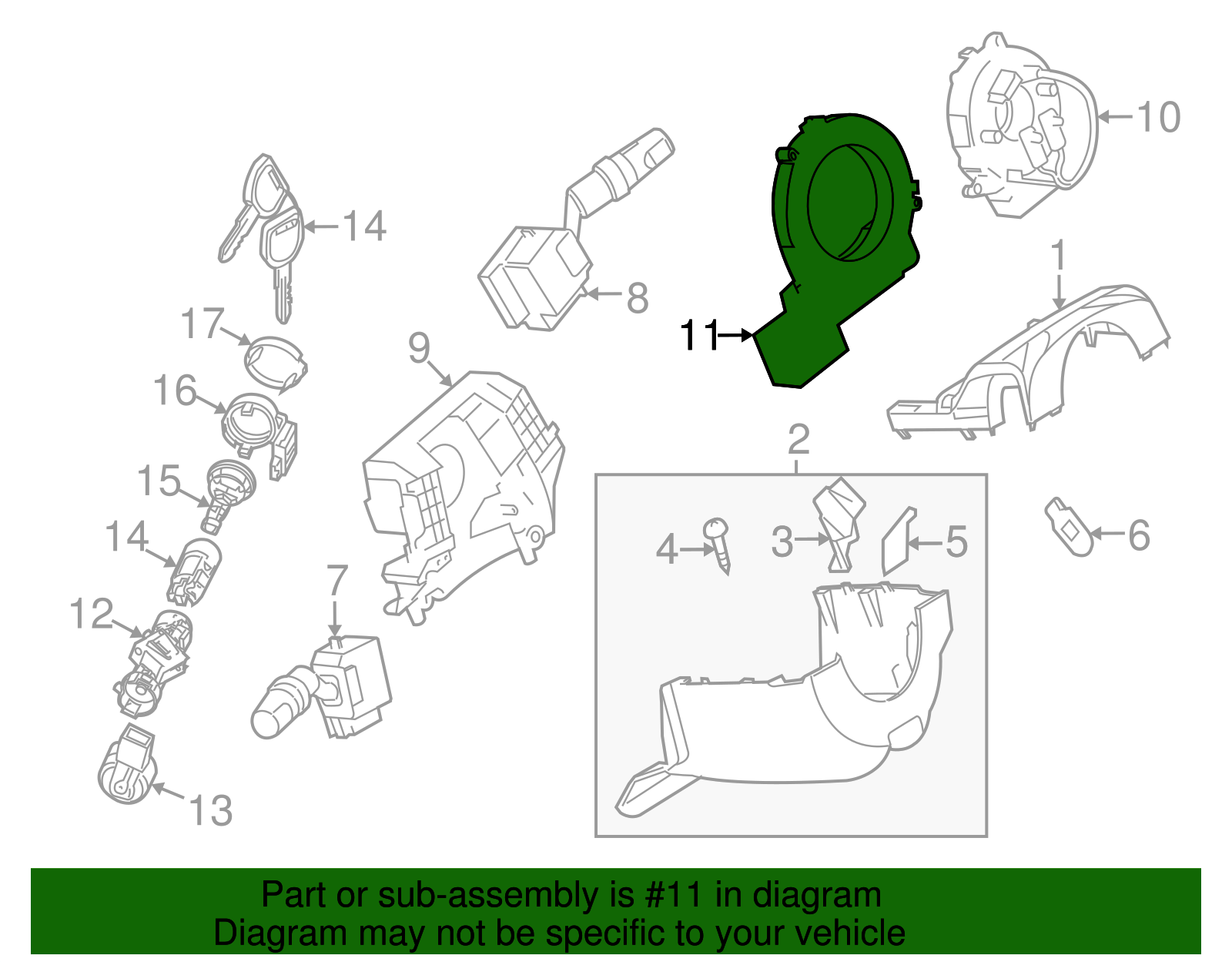 2010-2015 Mazda Angle Sensor BBM2-66-1S1 | OEM Parts Online