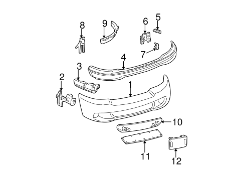 Bumper & Components - Front for 2000 Ford F-150 | TascaParts.com