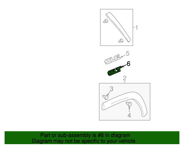2020-2023 GMC Acadia Nameplate 84327495 | TascaParts.com