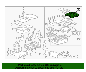 22881398 - Jet Black Front Console Armrest Lid 2014-2020 GM | Chevrolet ...
