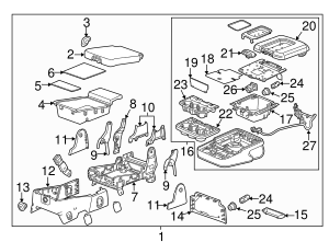 2014-2020 GM Console Lid 22881398 GM | GMPartsDirect.com