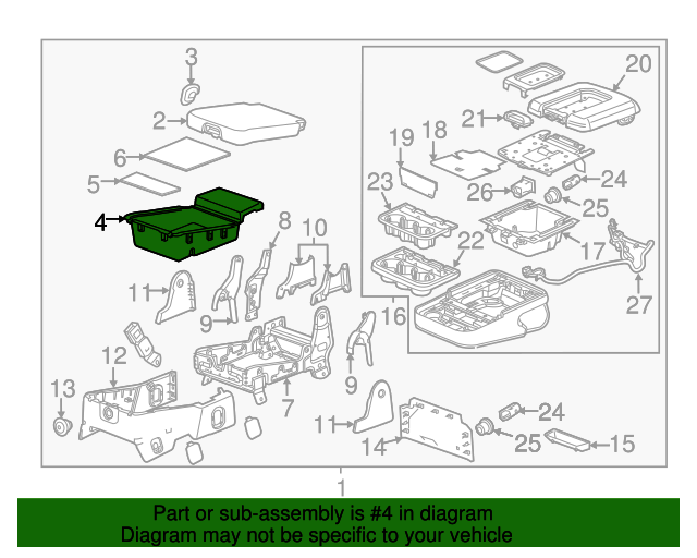 2014-2020 GM Storage Compartment 23423286 | GMPartsDirect.com