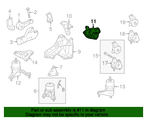 2013-2016 Toyota Rear Mount Bracket 12321-0P050 | Toyota Parts Center