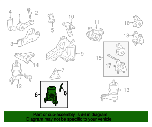 12360-0P160 - Front Insulator - 2014-2016 Toyota Highlander | OEM ...