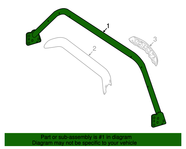 451-860-02-32 - Roll Bar 2008-2016 Smart Fortwo | Mercedes-Benz USA Parts
