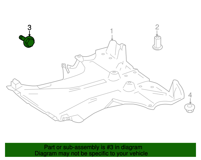 0059906912 - Under Cover Screw 2008-2016 Smart Fortwo | Mercedes-Benz ...