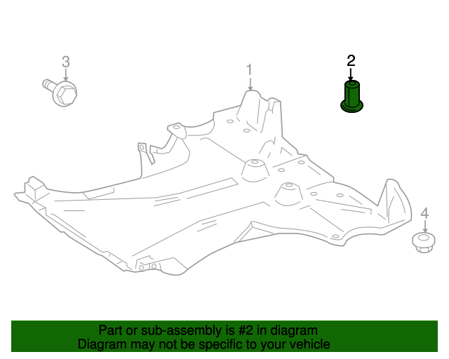 0009982285 - Under Cover Clip 2011-2016 Smart Fortwo | Mercedes-Benz ...