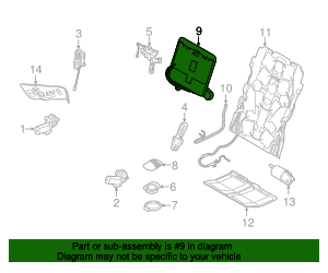 Genuine BMW 52-20-7-357-965 | Lumbar Support | FREE Shipping on Most ...