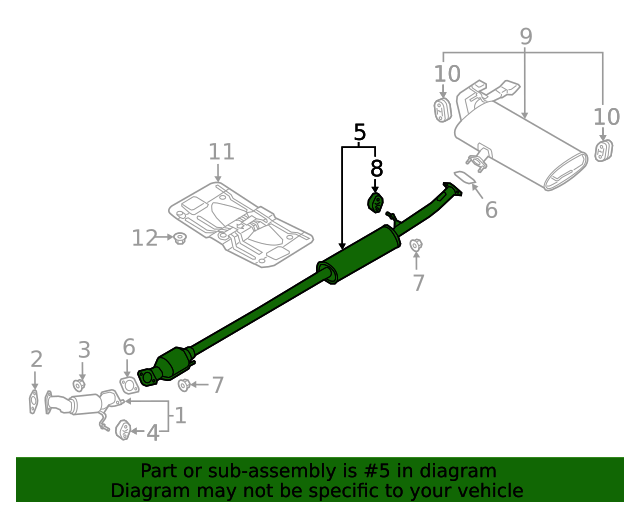 2018-2021 Hyundai Tucson Front Muffler 28600-D3770 | Conicelli Hyundai