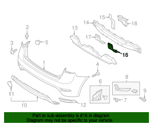 86635-A7510 - Impact Bar Lower Bracket 2014-2016 Kia Forte5 | Kia.Parts ...