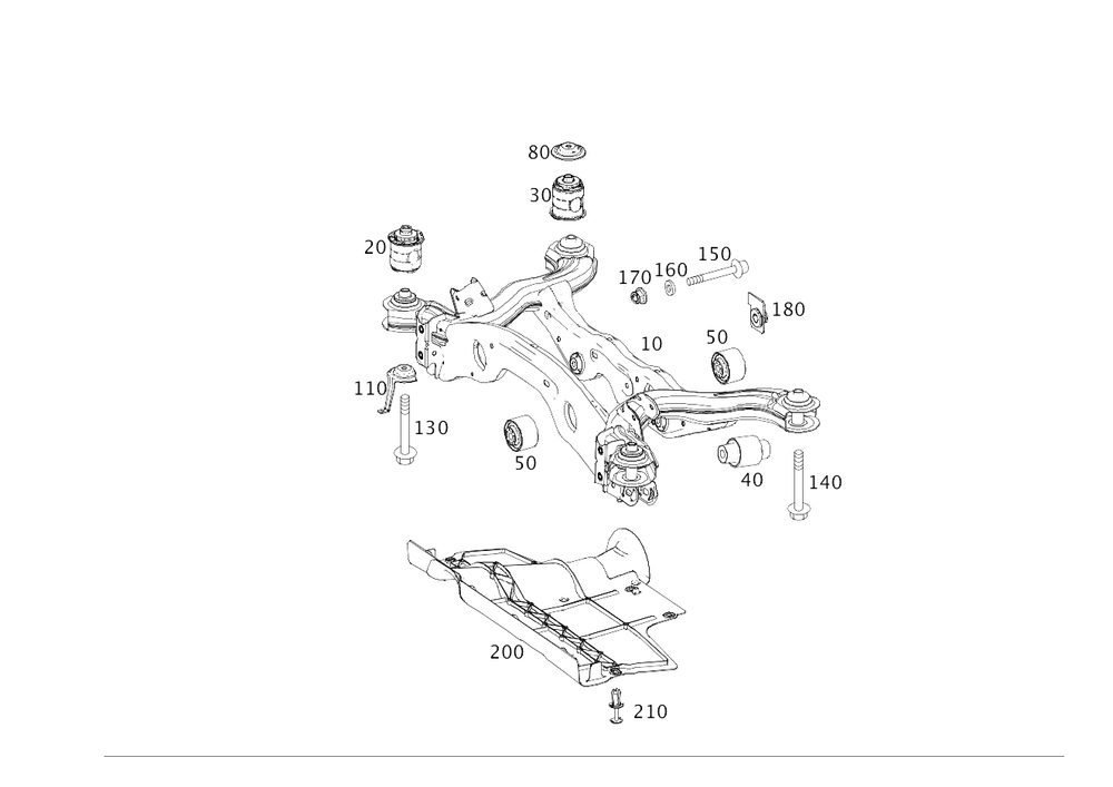 246-350-11-08 - Rear Axle Carrier 2014-2020 Mercedes-Benz | Mercedes ...
