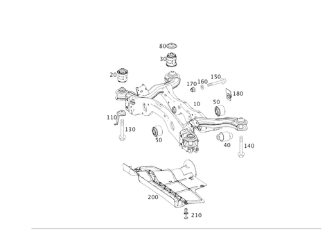 Rear Axle Support for 2018 Mercedes-Benz GLA 250 | Mercedes-Benz USA Parts