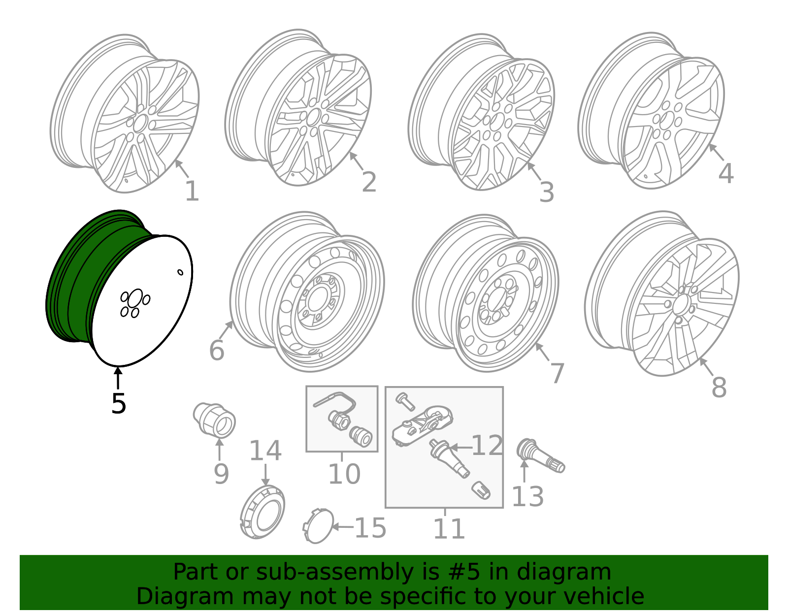 2024-2025 Ford F-150 Wheel, Alloy RL3Z-1007-M | QuirkParts