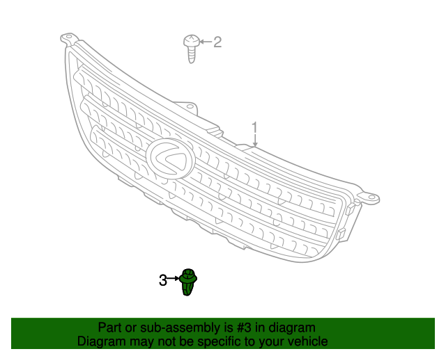53145-16010 - Grille Clip - 2001-2005 Lexus IS300 | MyLexusParts