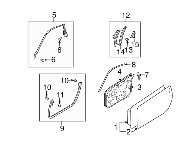 2003-2024 Nissan Lower Weather-Strip Retainer 80850-AM800 | Parts ...
