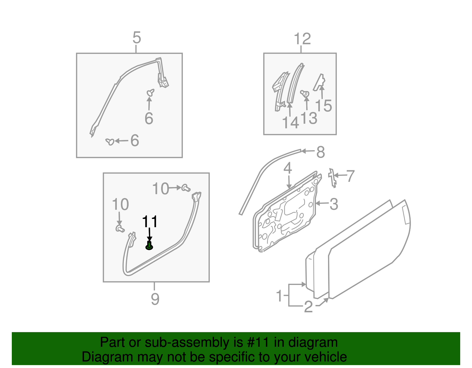 2003-2025 Nissan Lower Weather-Strip Retainer 80850-AM800 | Scott Evans ...