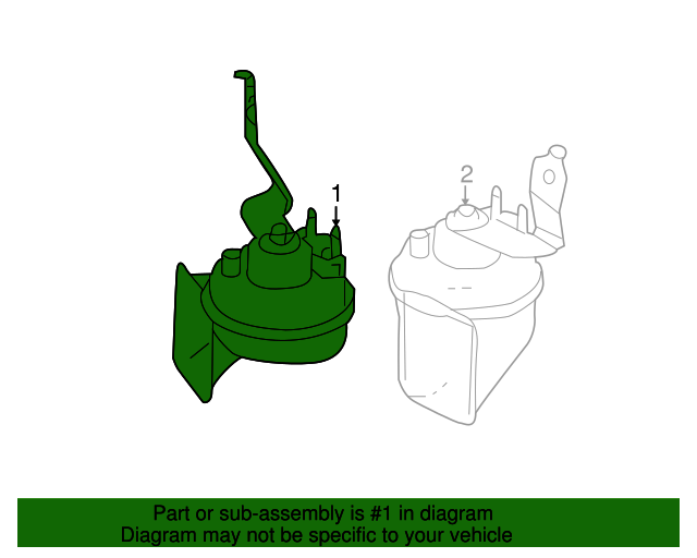 000-542-89-04 - Low Note Horn 2012-2020 Mercedes-Benz | Mercedes-Benz ...