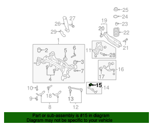 2007-2012 Hyundai Track Bar Bushing 55258-2B000 | OEM Parts Online