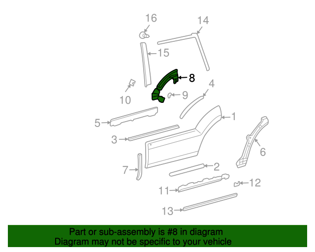 2003-2009 Lexus GX470 Rear Molding 75874-60010 | OEM Parts Online