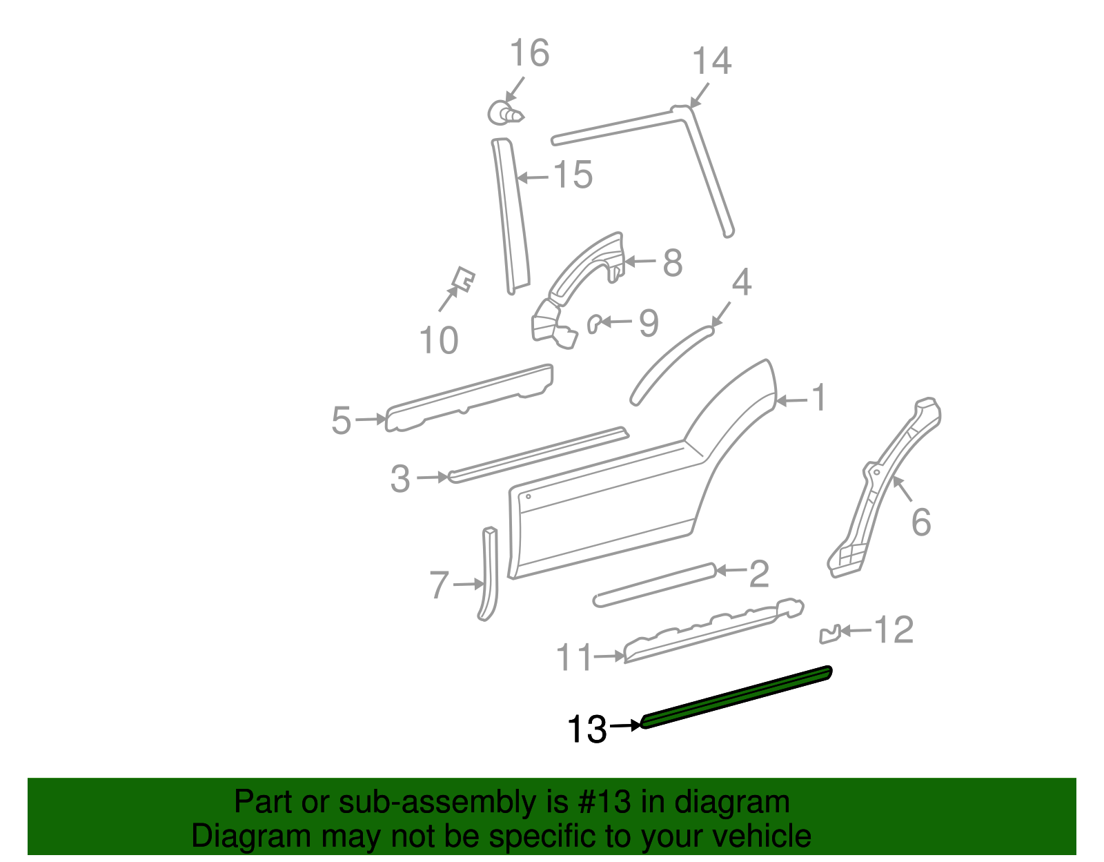 75745-60010-C0 - High-Quality Door Molding for 2003-2009 Lexus GX470 ...