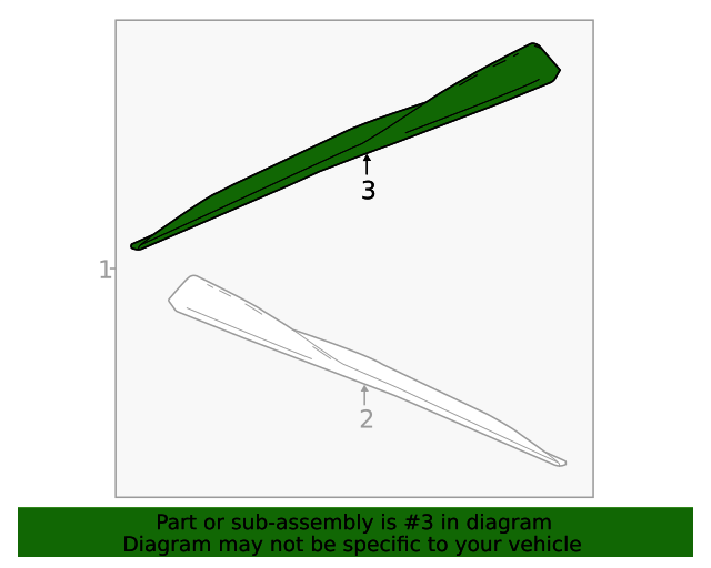 2020-2022 Chevrolet Corvette Rocker Molding 85130368 GM | GMPartsDirect.com