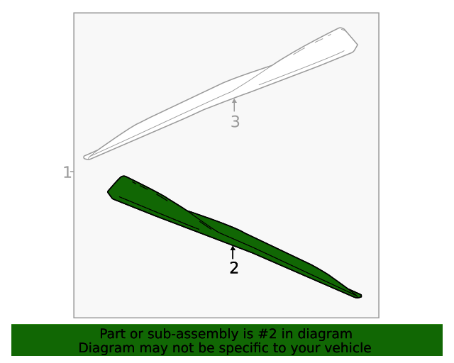 2020-2022 Chevrolet Corvette Rocker Molding 85130369 | GMPartsDirect.com