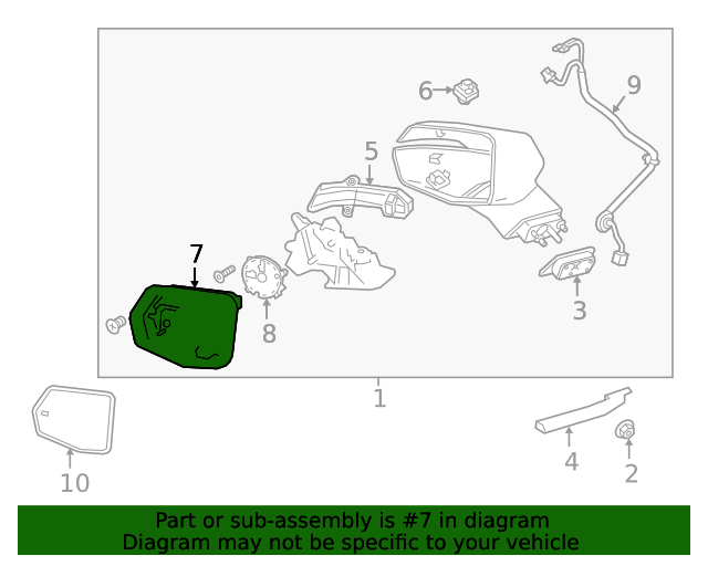2019-2021 Cadillac Door Mirror Trim Ring 84441694 | GMPartsDirect.com