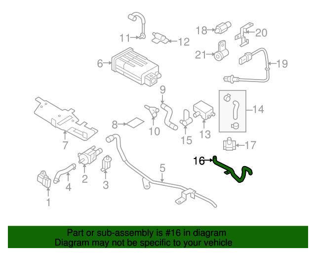 31490-2M000 - Evaporative Emissions System Lines 2010-2016 Hyundai ...
