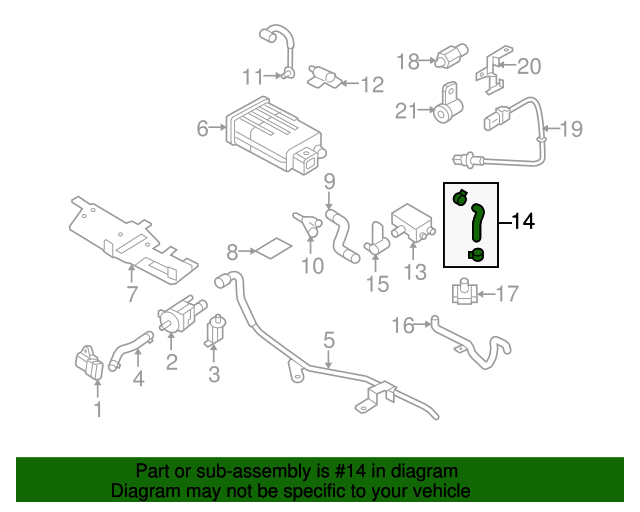 31476-3M000 - Evaporative Emissions System Lines 2010-2016 Hyundai ...