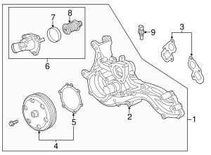 2016-2022 GM Engine Water Pump Housing with Pump 12700555 | Auto Parts ...