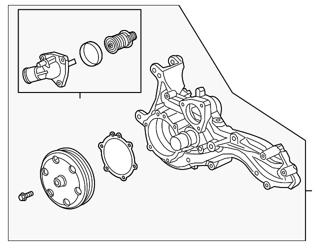 2016-2024 GM Engine Water Pump Housing with Pump 12700555 GM ...