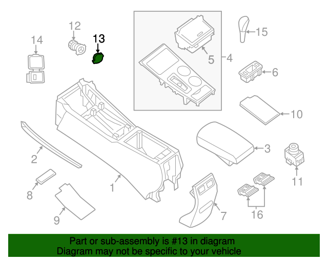 25339-3JA1A - Power Outlet Cover 2014-2020 Nissan | Nissan Parts ...