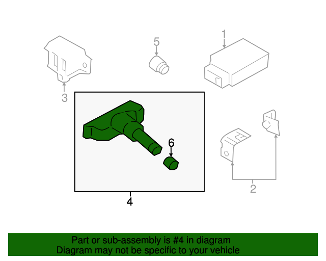52933-2F000 - Tire Pressure Monitoring System Sensor 2008-2014 Hyundai ...
