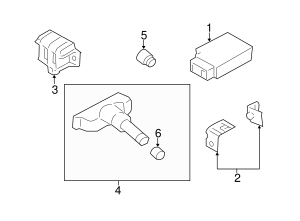 52933-2F000 - Tire Pressure Monitoring System Sensor 2008-2014 Hyundai ...