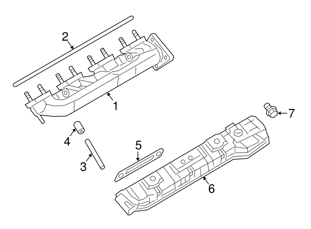 14004-EZ40B - Exhaust Manifold 2016-2019 Nissan TITAN XD | Nissan Parts ...