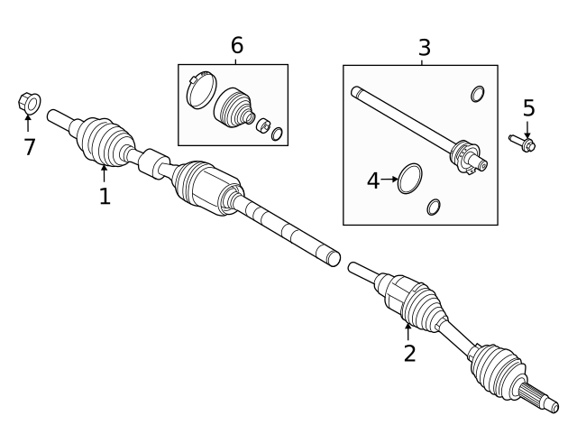 2021-2024 Lincoln Corsair Shaft Front Axle LX6Z-3B436-E | OEM Parts Online
