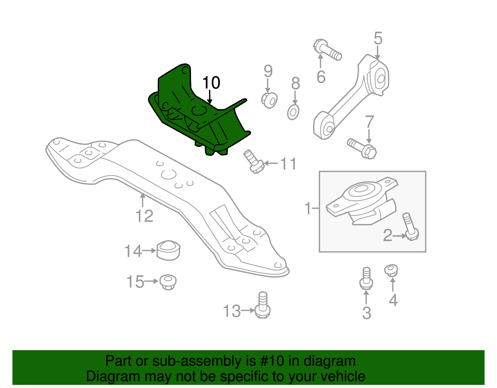 41022FJ000 - Trans Mount - 2012-2016 Subaru | World OEM Parts Subaru