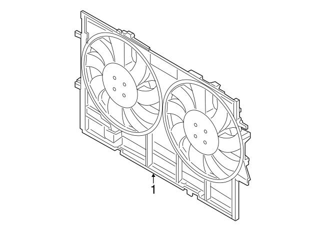 2015-2024 Porsche Macan Engine Cooling Fan Assembly 95B-121-003-E | Sunset Porsche Parts