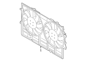 2015-2024 Porsche Macan Engine Cooling Fan Assembly 95B-121-003-E ...