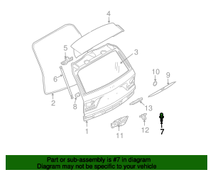 7143414663 - 2004-2010 BMW X3 Lift Cylinder Ball Stud (07-14-3-414-663 ...