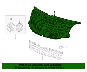 Matte Chrome Front Grille with Tri-Shield Emblem, Cover, Adapter ...