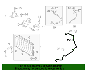2008-2014 Subaru Evaporator Tube 73431FG012 | OEM Parts Online