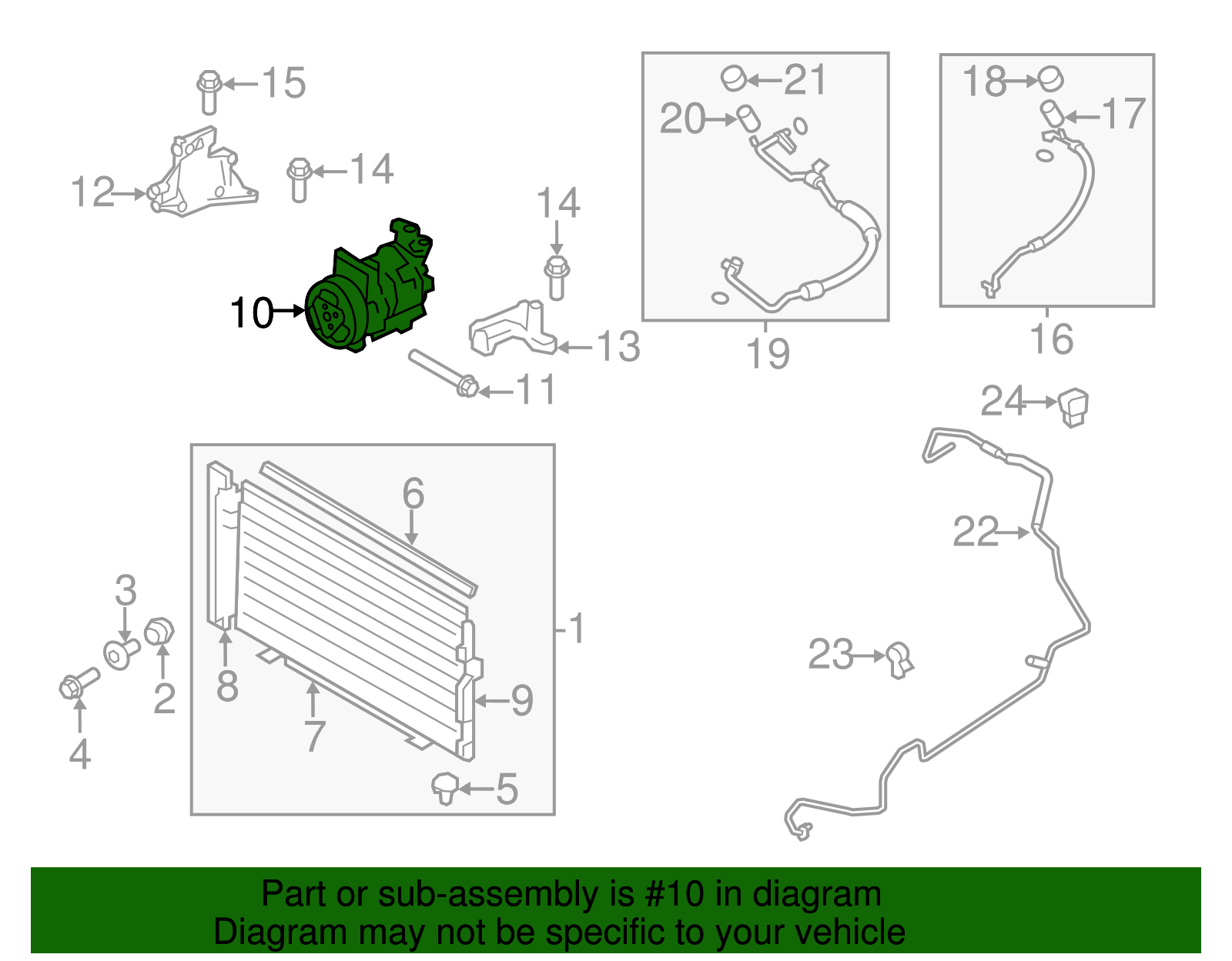 73111FG002 - 2008-2021 Subaru - Compressor | OEM Subaru Parts Center